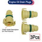 3Pcs Engine Oil Drain Plugs for Mustang F-150 Lincoln Ford BC3Z-6730-A ...