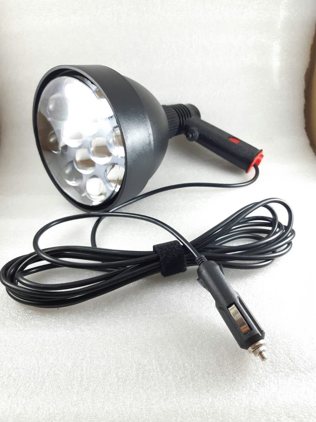 Powerful 12v Corded LED Handheld Spotlight Spot Light Hunting/Camping ...