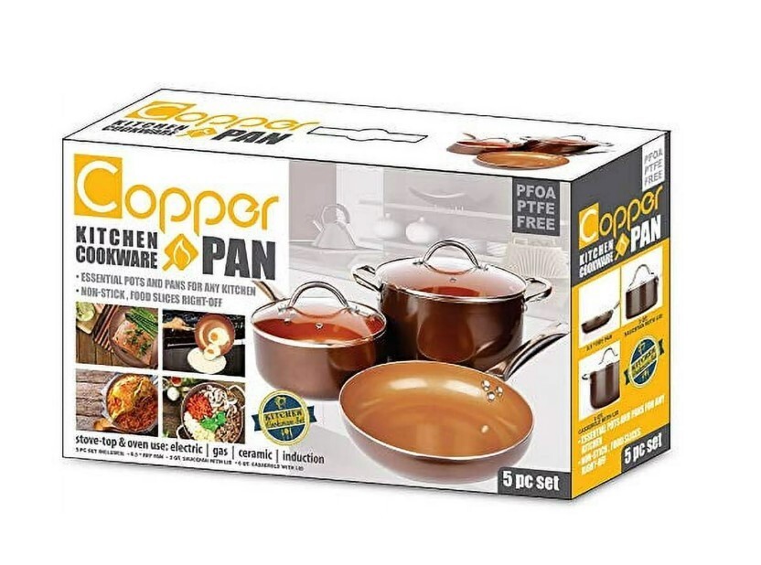 Copper Cookware Set 5-Piece Luxury Ceramic Induction Non-Stick | eBay