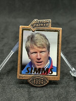 1994 Action Packed NFL Badge of Honor PHIL SIMMS GIANTS Bronze Pin | eBay