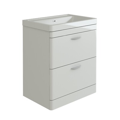 Acorn 700mm Bathroom Furniture Vanity Unit Deep Basin Ample Wash White ...