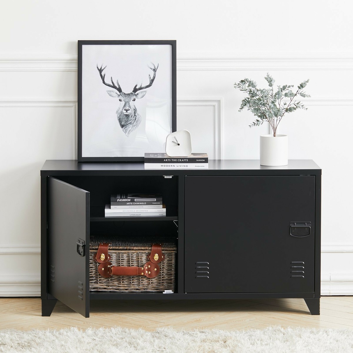 Black Living Room Storage Cabinets | Baci Living Room