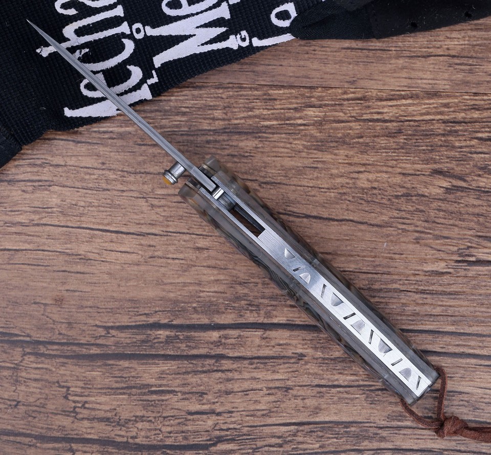 Handmade Custom Vg-10 Damascus Steel Pocket Folding Knife Nature ...