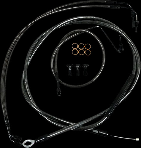 LA 15-17in Midnight Std Handlebar Controls Kit w ABS Harley Fat Bob 107 ...