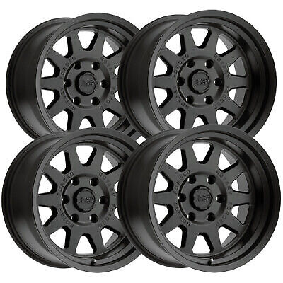 (Set of 4) Black Rhino Stadium 16x8 5x130 +45mm Matte Black Wheels Rims ...