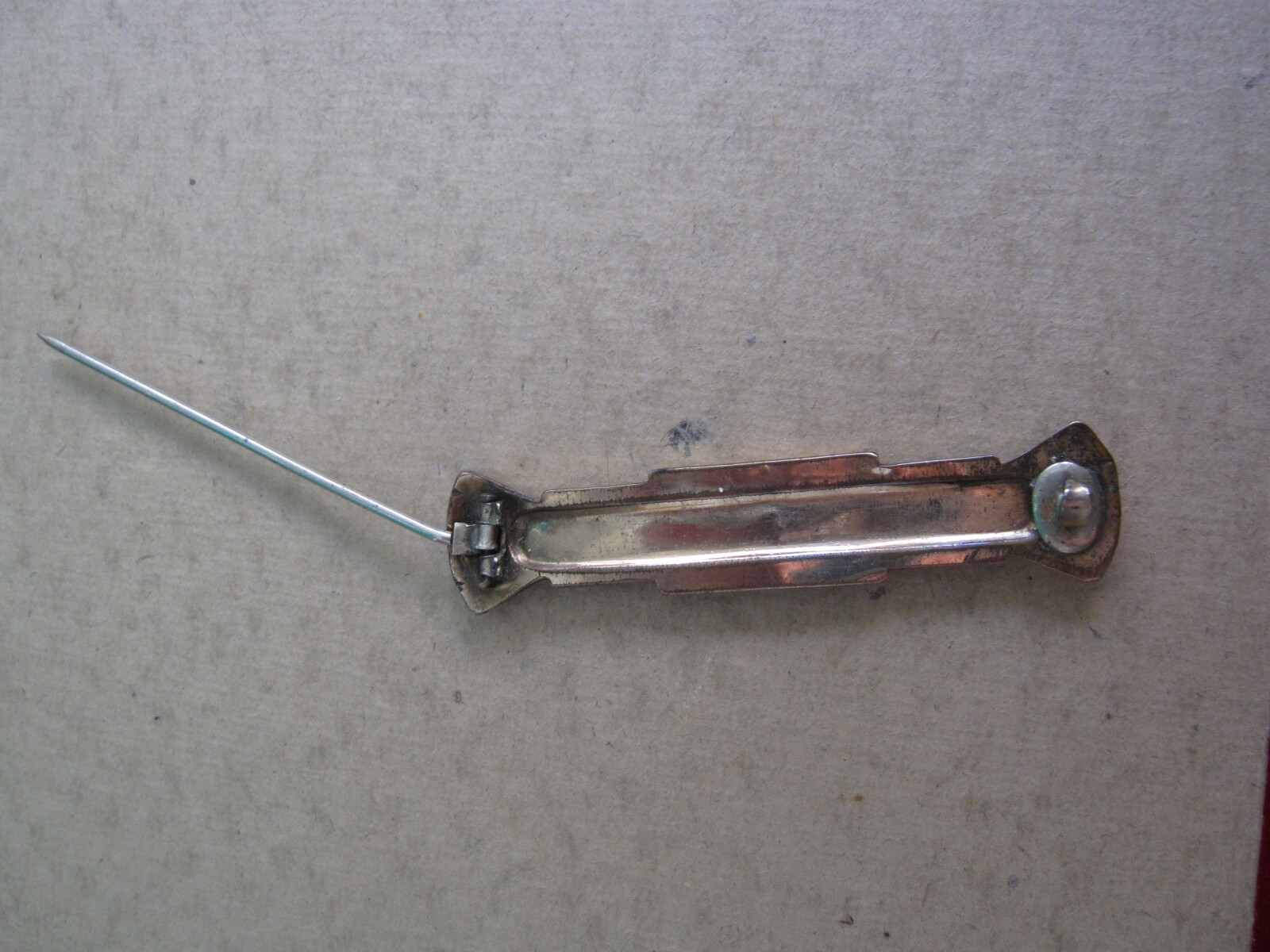 Vintage Brass Etched Design C Clasp Pin | eBay