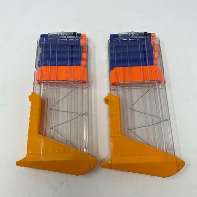 Lot of 2 Nerf N-Strike Elite Gun 10 Round Banana Ammo Magazine Clip 10 ...