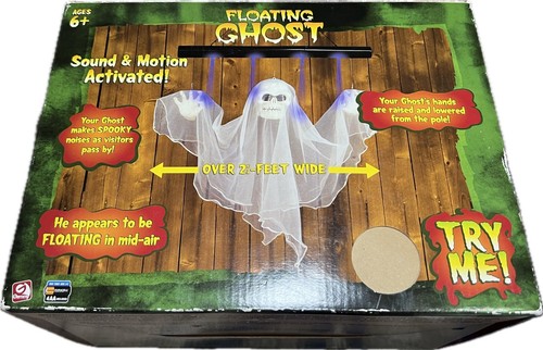 Vintage Gemmy Floating Ghost Motion Activated Animated Halloween Sound ...