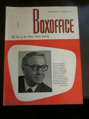 Boxoffice Magazine September 1973 Walt Disney Humanitarian Award ...