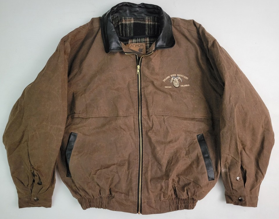Vtg Canada Sportswear BC Expedition Company Waxed Canvas Hunting Jacket ...