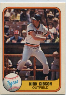 1981 Fleer - KIRK GIBSON - Rookie Card #481 - DETROIT TIGERS | eBay