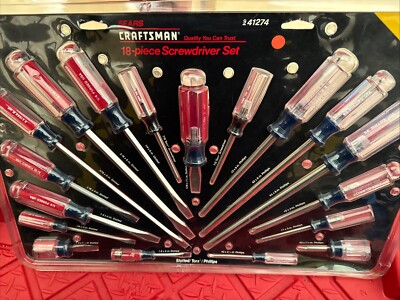 Sears Craftsman USA Nos Huge 18pc Screwdriver Set In Special Value Pkg ...