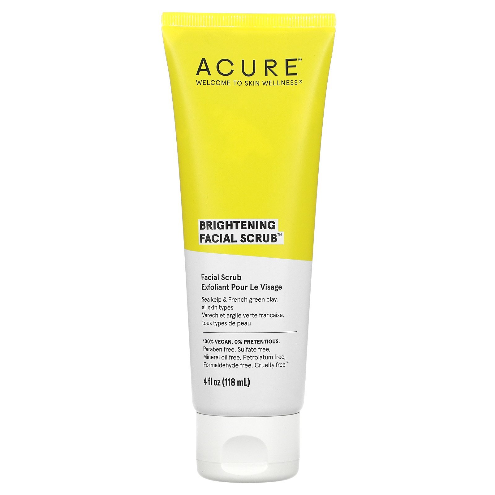 Acure Organics Brilliantly Brightening Facial Scrub 4 fl oz 118 ml ...