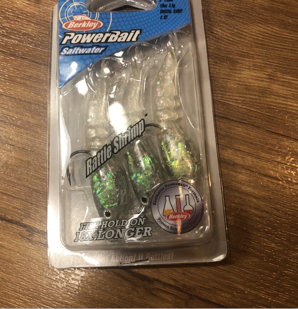 Berkley PowerBait Rattle Shrimp Rattle 3 In Coastal Candy 3/Pk SWCRS3 ...