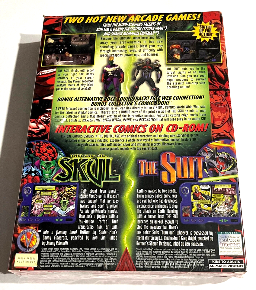 THEY CALL ME SKULL The Suit 1996 Vintage PC CD-ROM Games Comic BRAND ...