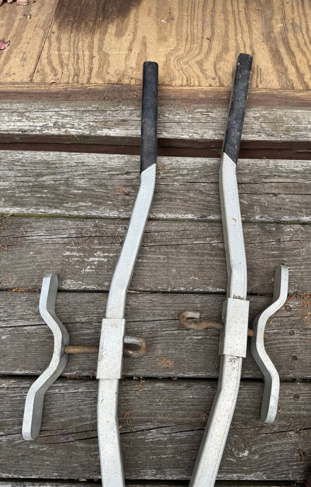 Universal 2PCS Snowmobile Trailer ski Tie Down Hold Down Bars W/Black ...