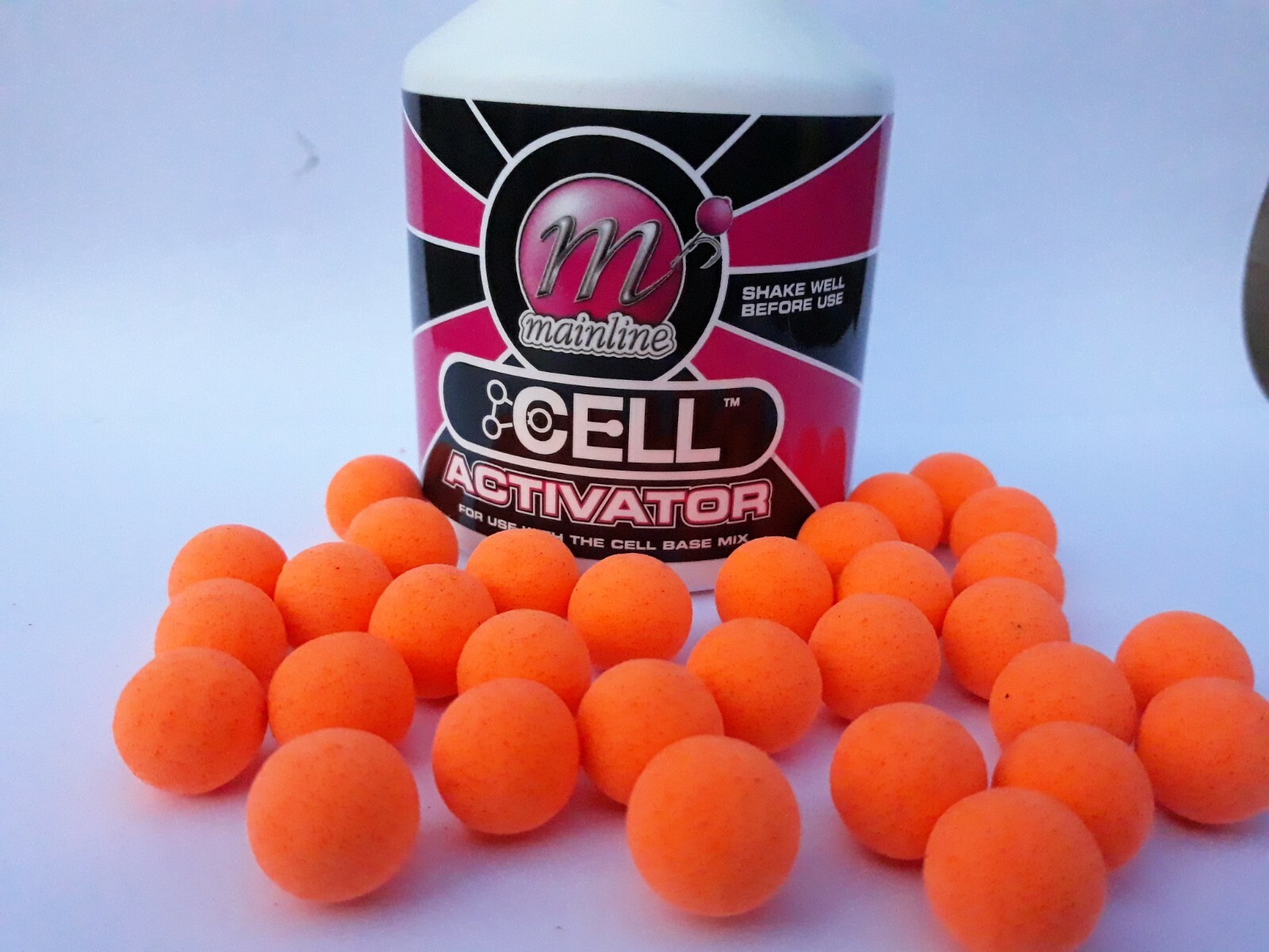 Mainline pop ups Cell 15mm Carp Fishing Bait Orange Mainline Cell ...