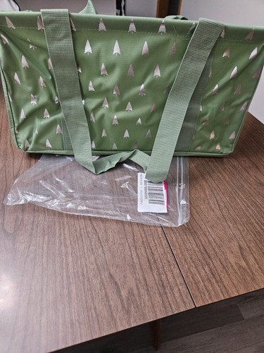 NEW Thirty One Medium Utility Tote in Metallic Festive Forest | eBay
