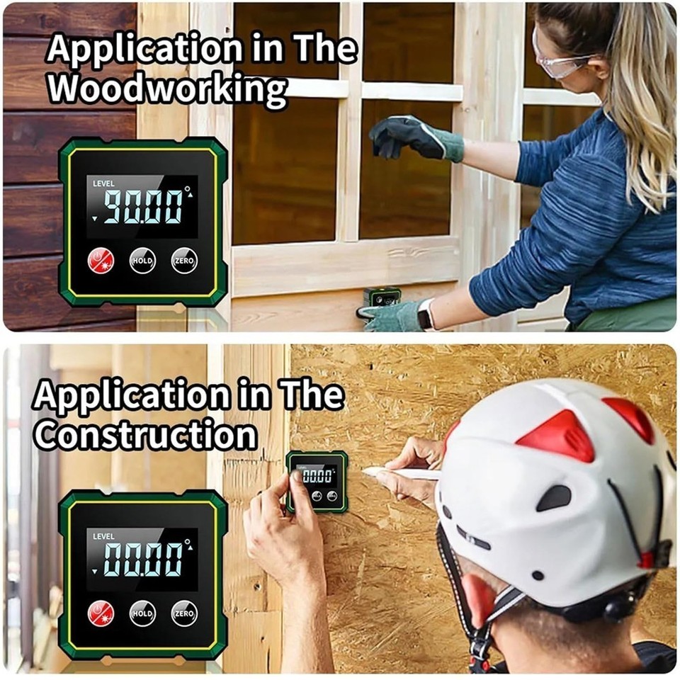 Digital Angle Finder Magnetic Protractor Laser Level Box Inclinometer ...