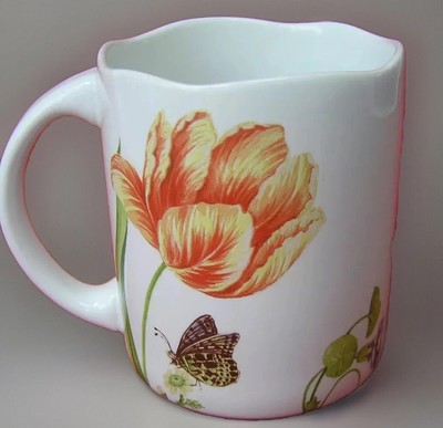 222 FIFTH Vivaldi Fine China Porcelain Fine Mug, Cup 3 7/8"Ht by 3 2/8 ...