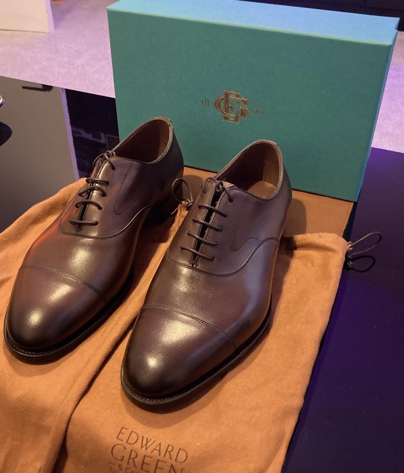 Edward Green Chelsea Dark Oak Antique Leather Shoes F202 UK9.5 US10.5 ...