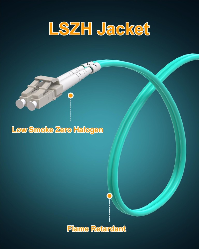 Fiber Patch Cable, 10G OM3 Fiber Optical Cables with LC to LC Multimode ...