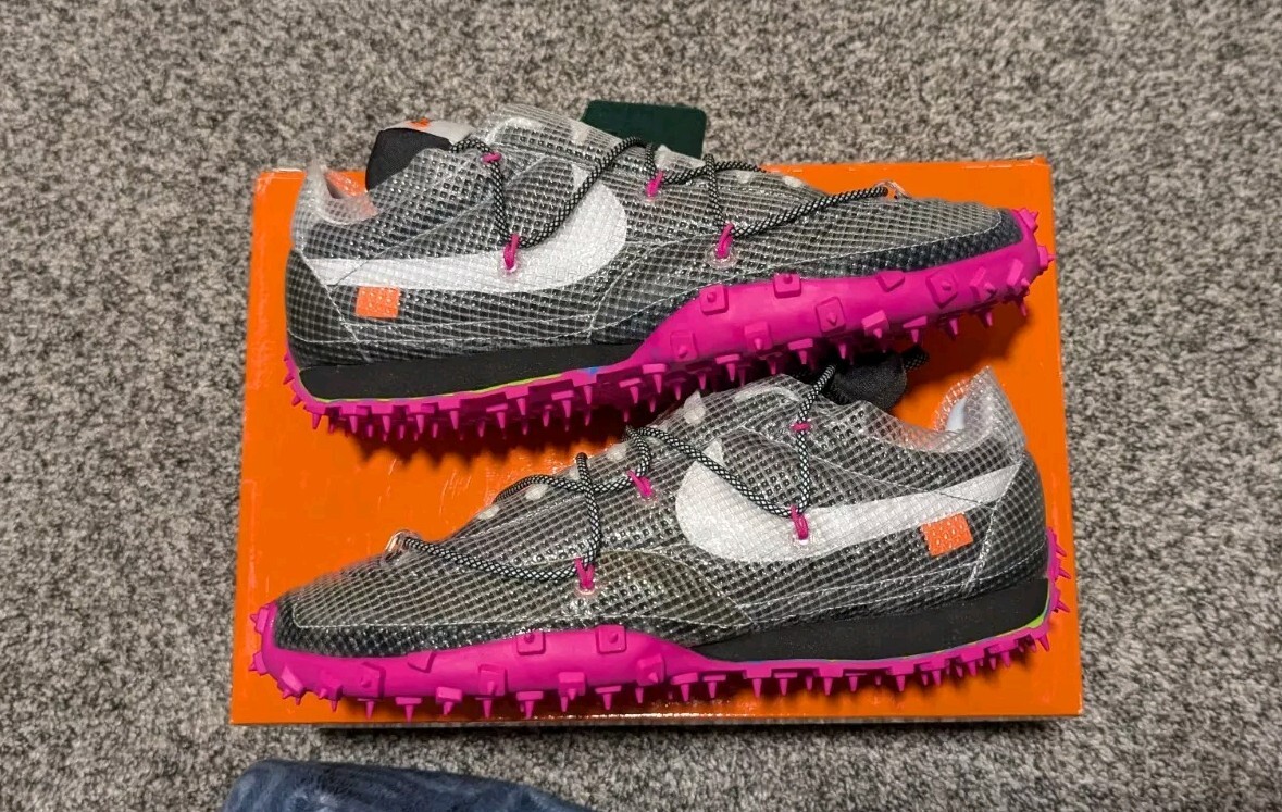 Size 12 - Nike Off-White x Waffle Racer Fuchsia W Size 12 - Nike Off-White x Waffle Racer Fuchsia W