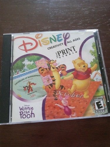 Disney's Winnie the Pooh Print Studio (PC, CD ROM 1997) Windows 97 ...