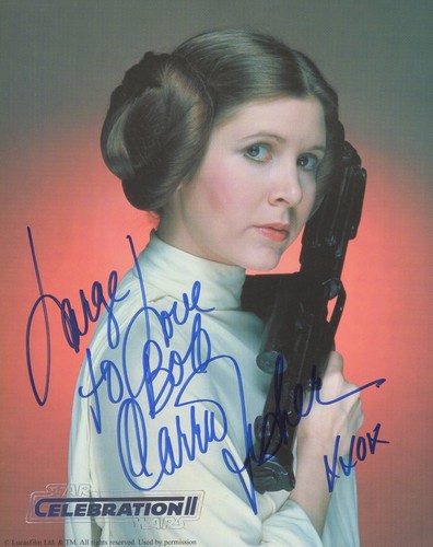 Carrie Fisher ~ Signed Autographed Star Wars Princess Leia 8x10 Photo ...