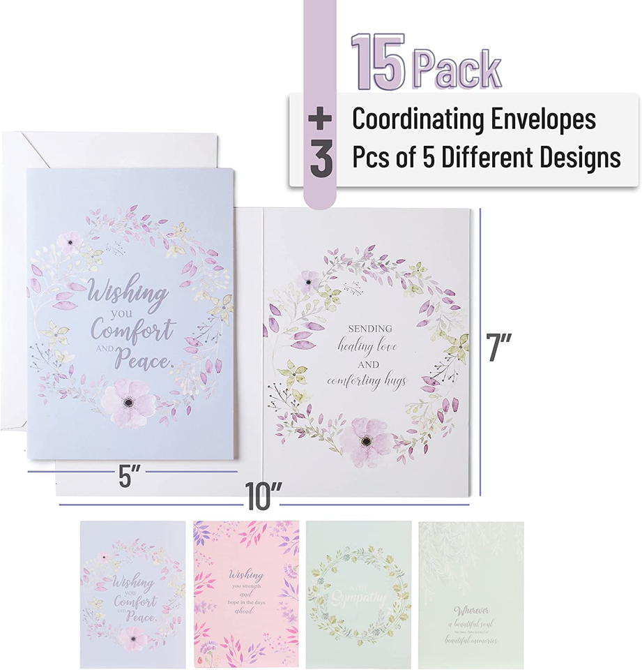 - Sympathy Cards 15 Pcs 7 X 10 Sympathy Cards Assortment Box with ...