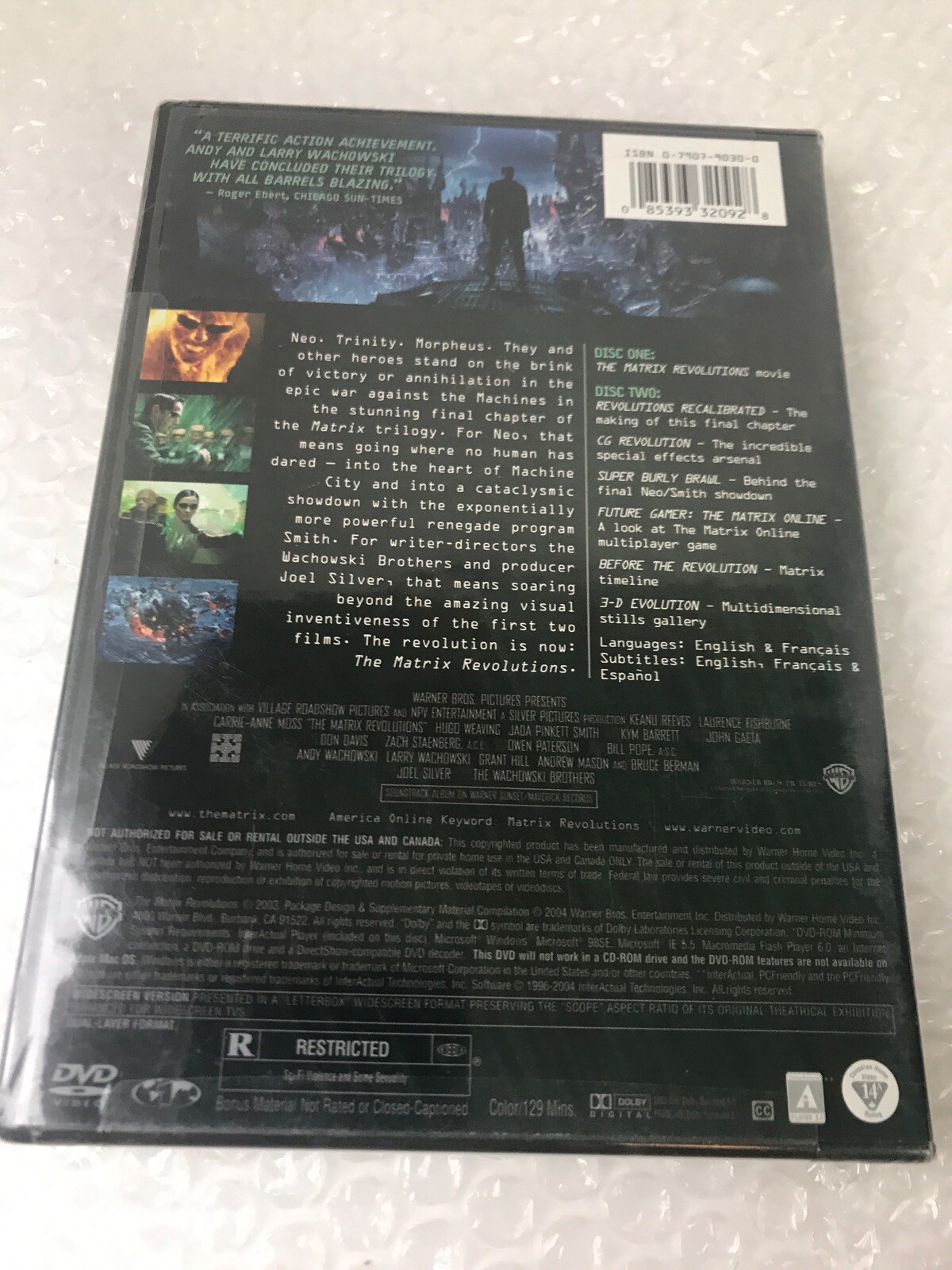 The Matrix Revolutions DVD, 2004, 2-Disc Set Full Screen NEW ...