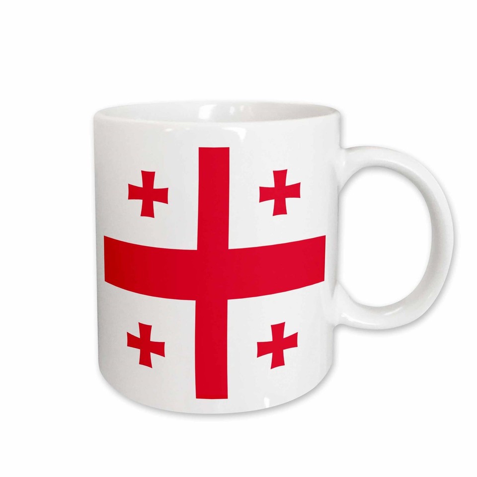 3dRose Flag of Georgia - Georgian Red Jerusalem Crusaders Cross on ...
