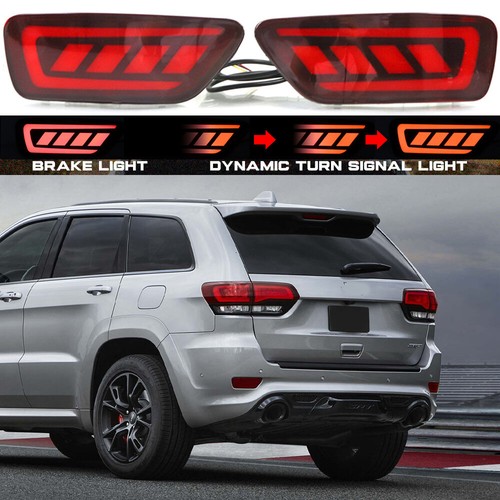 Rear Reflector Tail Light Turn Singal Red LED For 2011-2021 Jeep Grand ...
