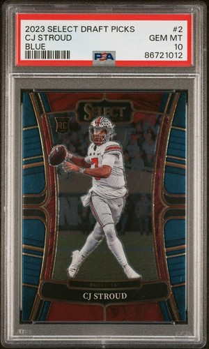 2023 Panini Select Draft Picks #2 Blue CJ Stroud Rookie RC PSA 10 GEM ...