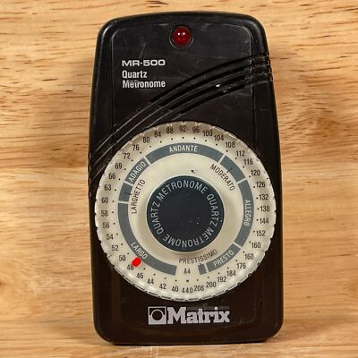 Matrix MR-500 Black Quartz Compact Metronome Visual Practice Assistance ...