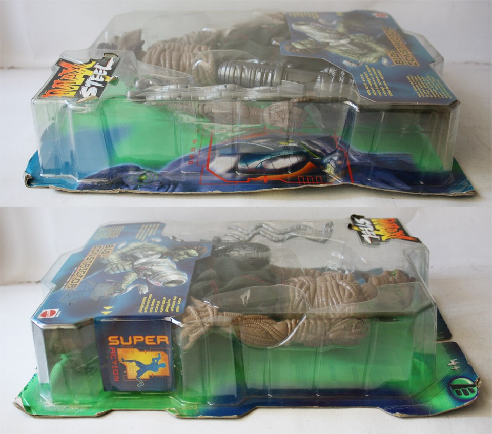 RARE 2000 MAX STEEL BIO CONSTRICTOR FIGURE MATTEL EUROPEAN NEW SEALED ...