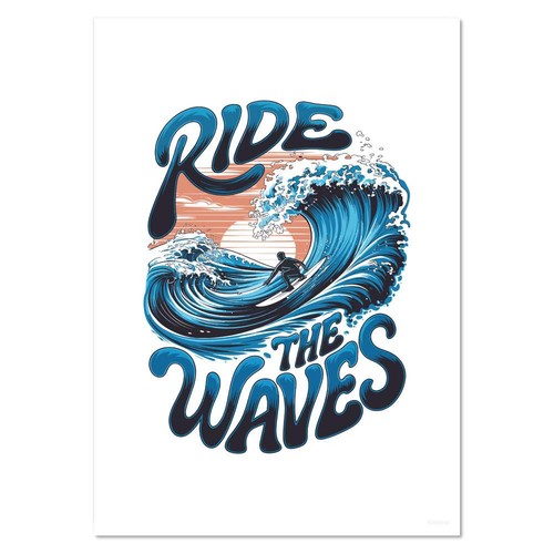 'Ride The Waves' Wall Posters / Prints (PP052500) | eBay