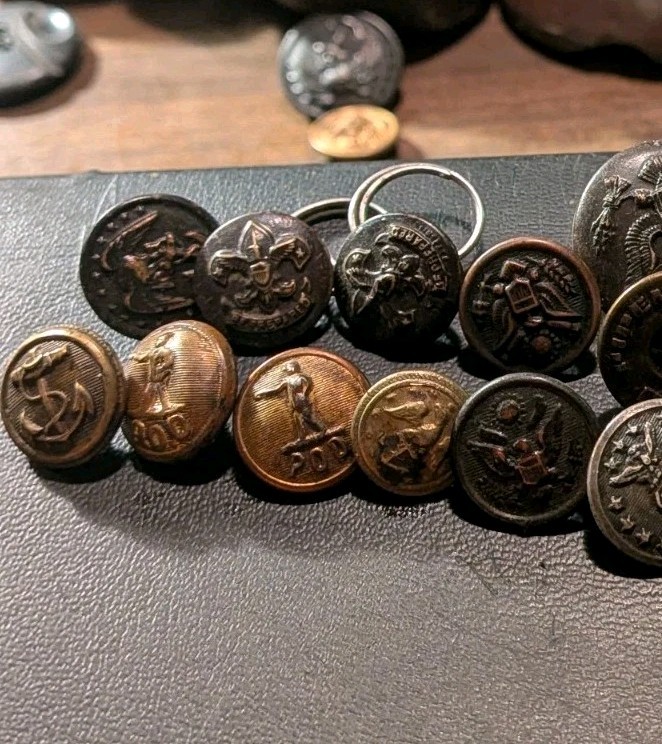 Assortment Of Pre WWII Military, Boy Scout, & A Pair Of 1860s POD's ...