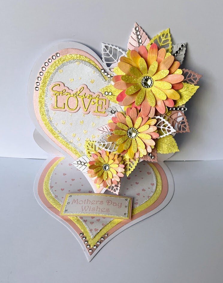 Luxury Handmade Heart Shaped Birthday OR Mother's Day Card | eBay UK