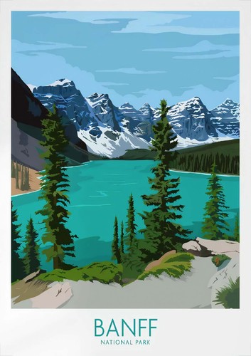 Banff National Park SIZE A3 WALL PRINT TRAVEL POSTERS, PRINT, COLLECT ...