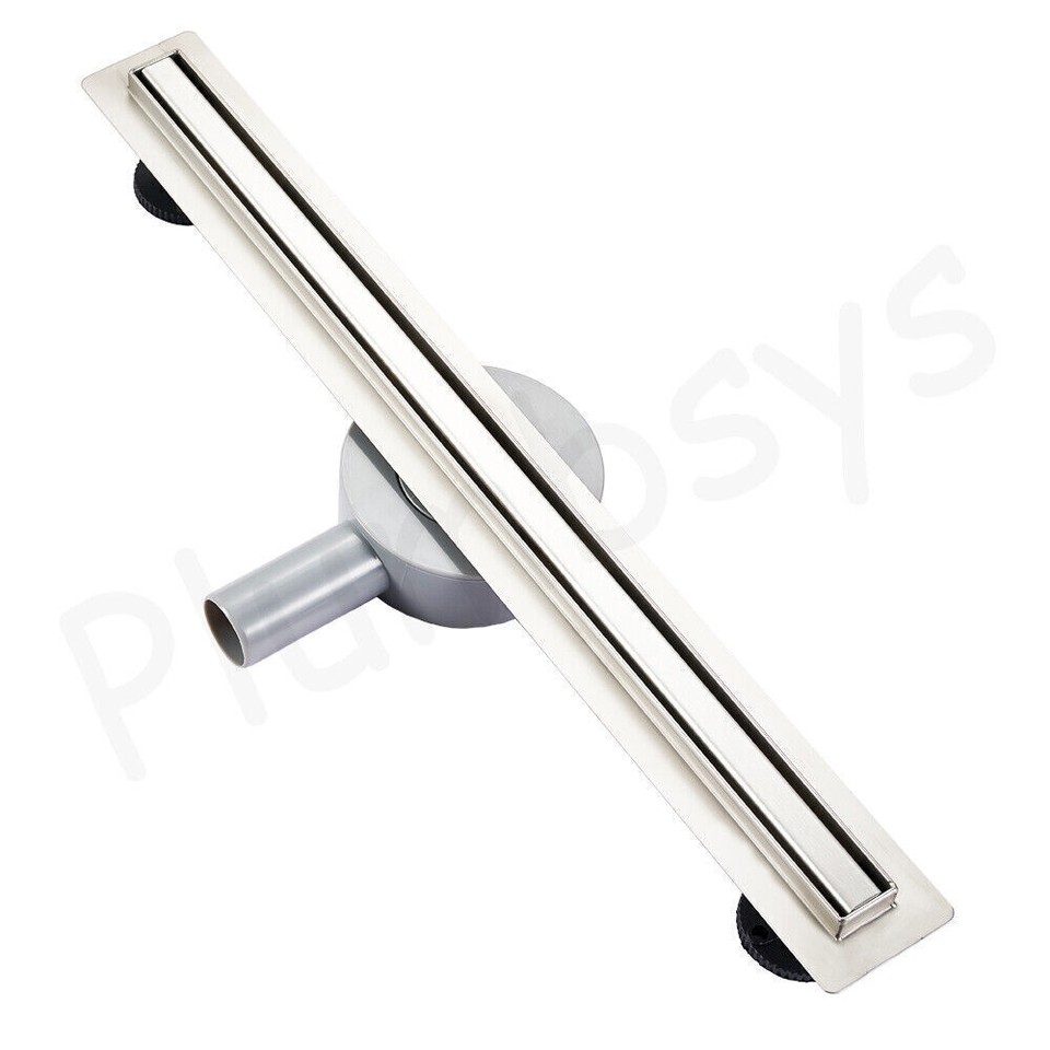 LINEAR SHOWER DRAIN STAINLESS STEEL WETROOM BATHROOM CHANNEL GULLY TRAP ...