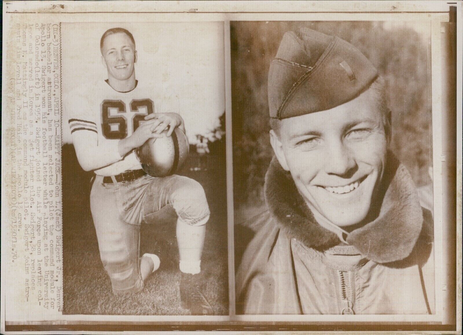 1970 John Swigert Jr Denver Co Apollo 13 Module Commander Pilot ...