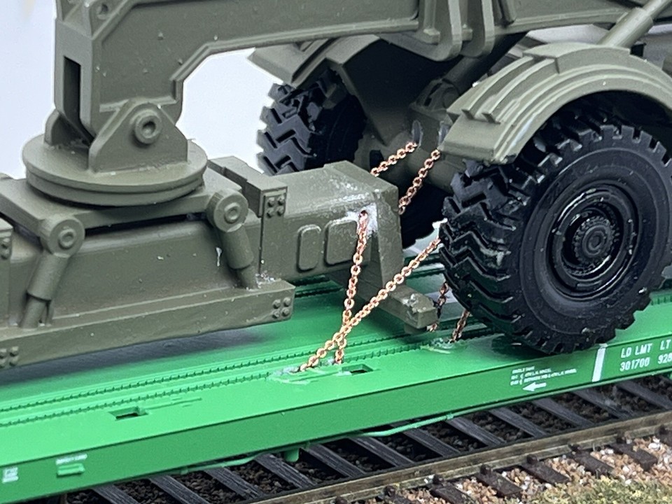 Spring Mills Depot flat with ARMY KALMAR loader, Ho Scale new custom ...