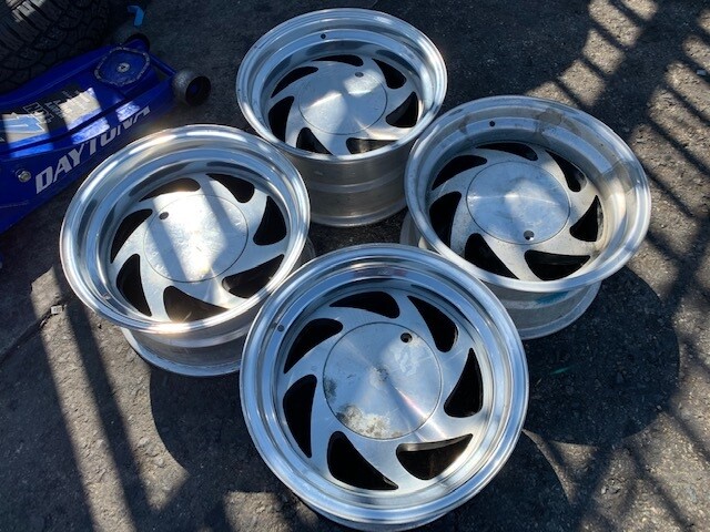 15 VINTAGE WHEELS RIMS ALLOY MAG AMERICAN RACING BLADE AR214 SAWBLADE ...