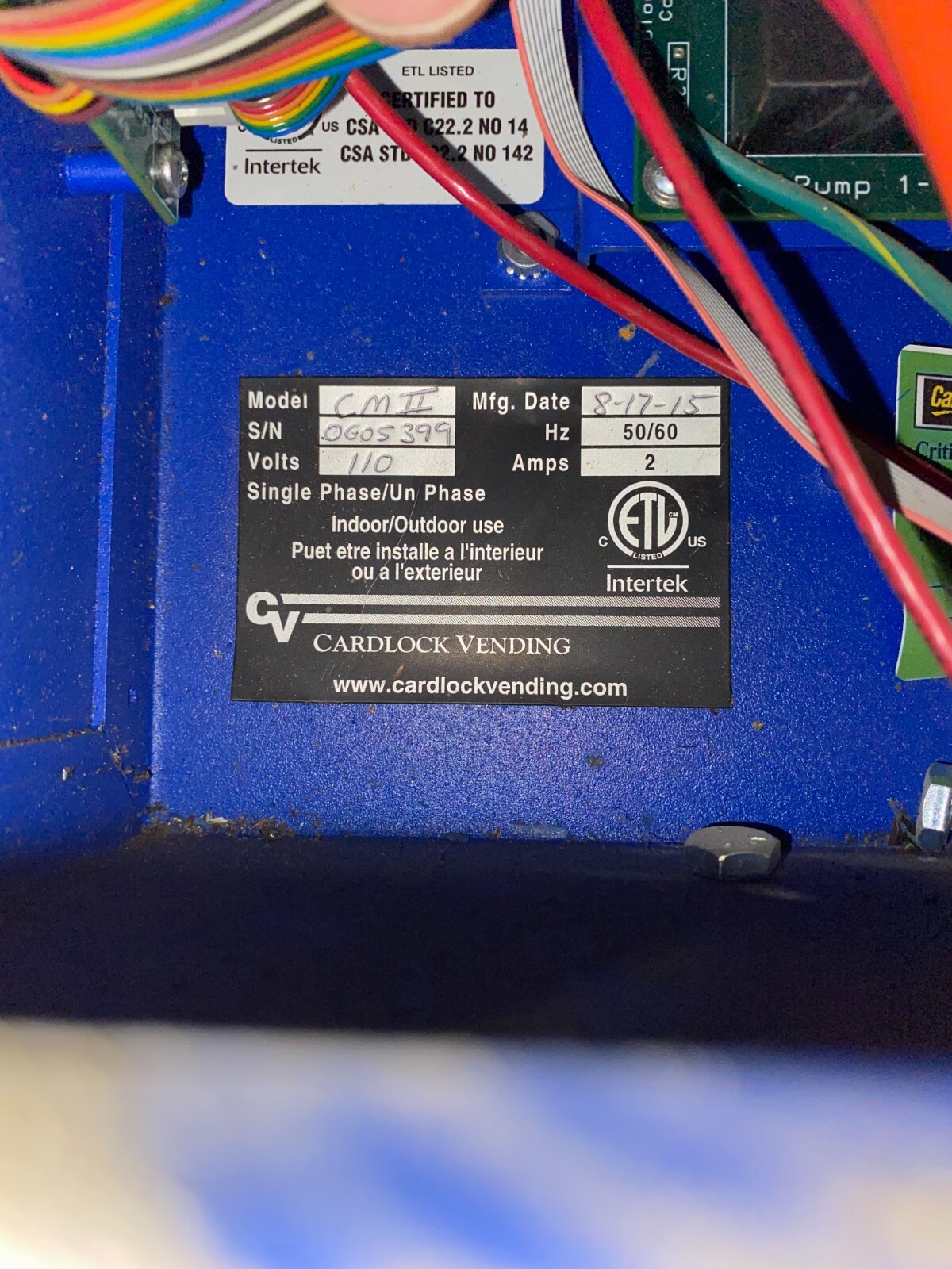 CardMaster CMII Fleet Card Fuel Controller, 120vac, w/ Internet ...