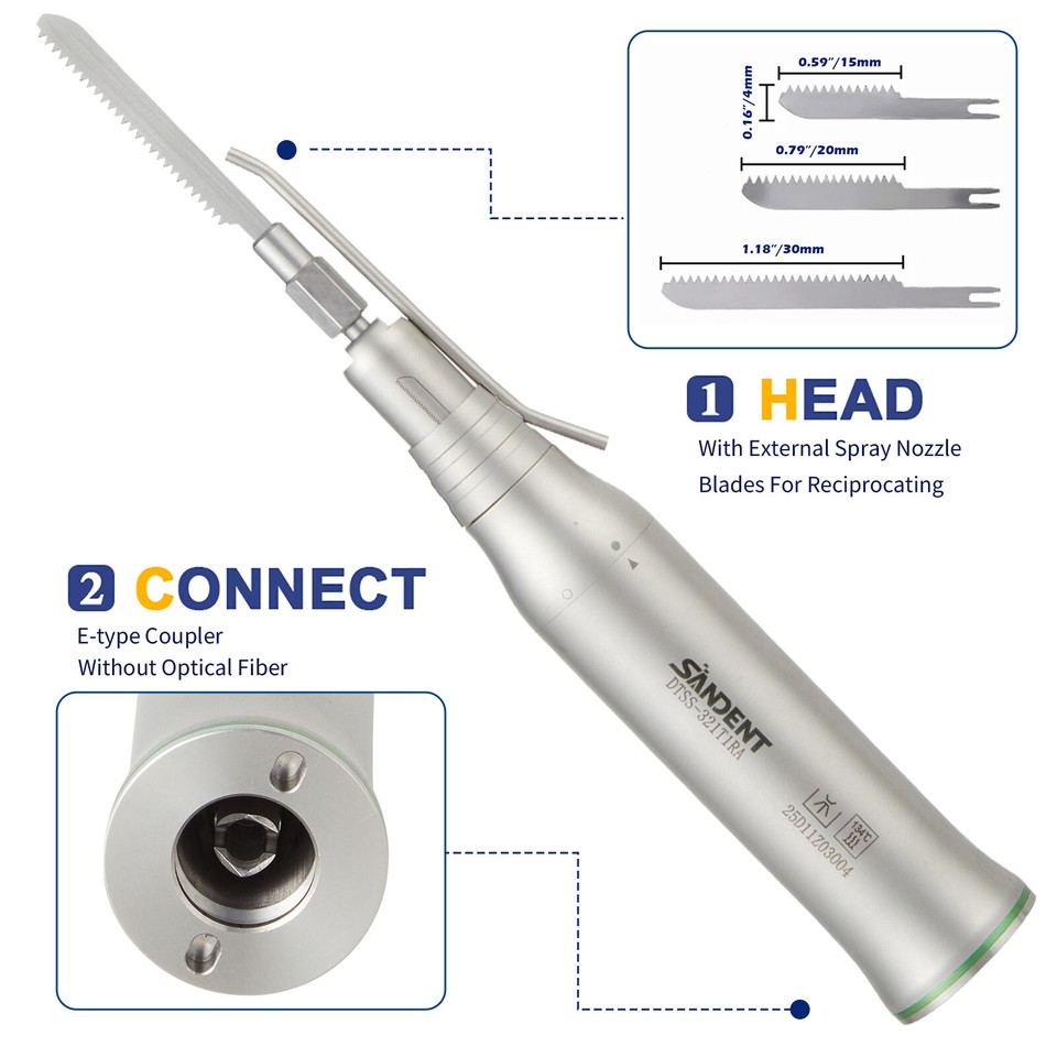 Dental Micro Saw Surgical Handpiece 3.2:1 3.4:1 Reciprocating Bone ...