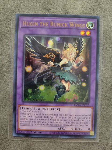 Yu-Gi-Oh! TCG Hugin the Runick Wings Tactical Masters TAMA-EN037 1st ...