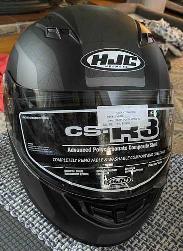 HJC CS-R3 FULL FACE Matte BLACK MOTORCYCLE HELMET - NEW sz 2XL | eBay