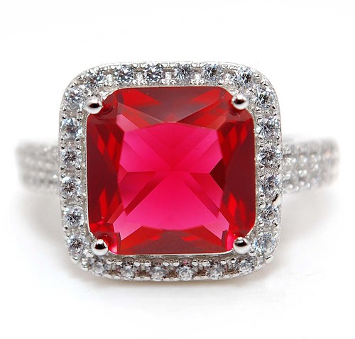 3CT Treated Ruby & Topaz 925 Solid Sterling Silver Ring Sz 6 | eBay