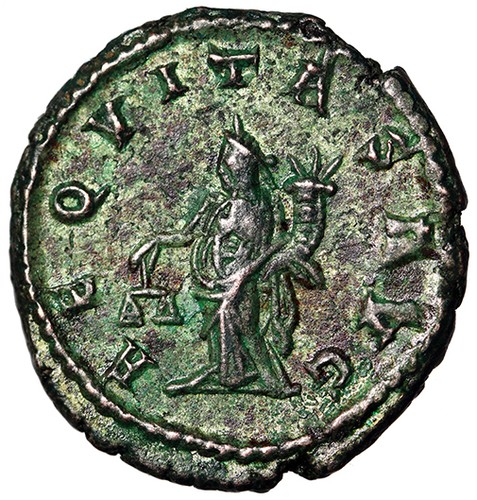 HIGH QUALITY Heavy Billon Roman Coin w COA Gallienus LARGE BIG Antioch ...